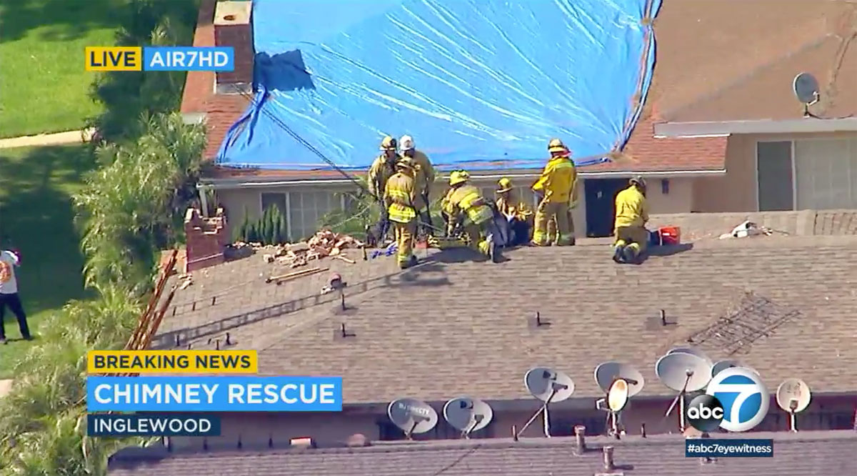 14-Year-Old Girl Rescued After Getting Stuck In Chimney! - Perez Hilton