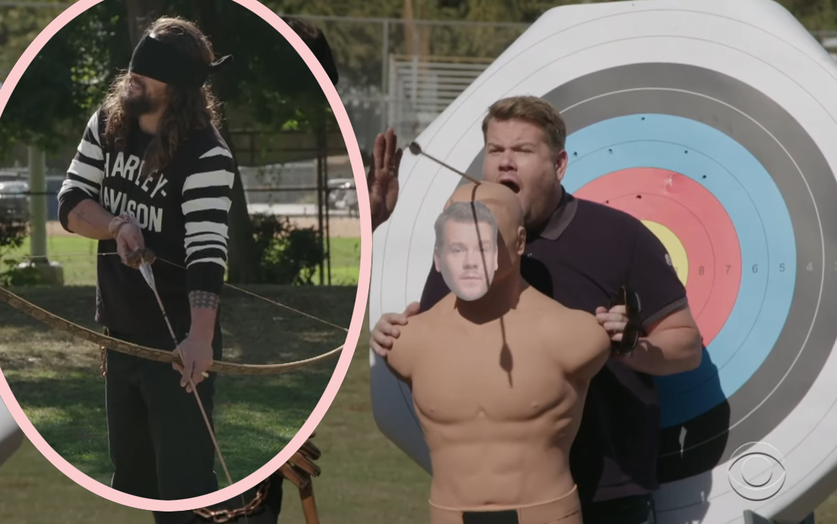 Jason Momoa Nearly KILLS James Corden With An Arrow! WATCH! - Perez Hilton