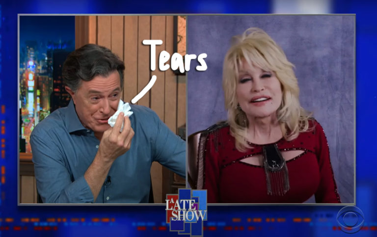 Stephen Colbert Moved To TEARS During Dolly Parton Interview - Watch ...