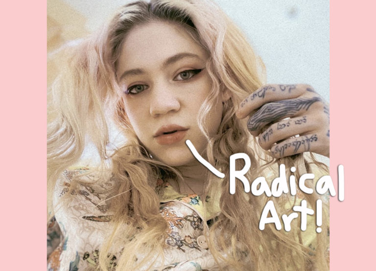 Grimes Unveils New ‘Beautiful Alien Scars’ Back Tattoo! - Perez Hilton