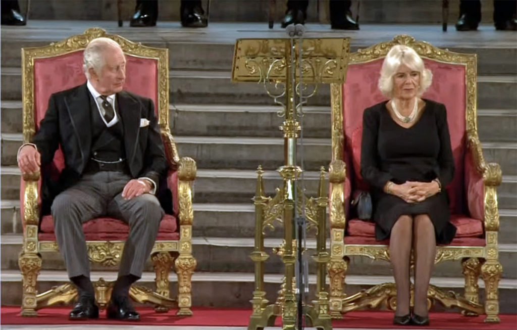 King Charles & Camilla Sit On Thrones For The First Time - LOOK ...