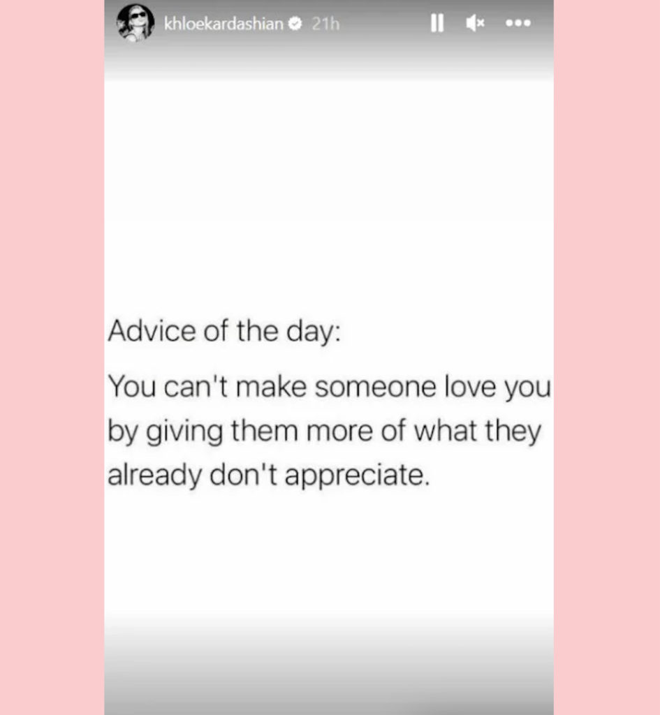 Khloé Kardashian Offers Yet Another Piece Of Cryptic Relationship ... Khloé Kardashian Offers Yet Another Piece Of Cryptic Relationship ...