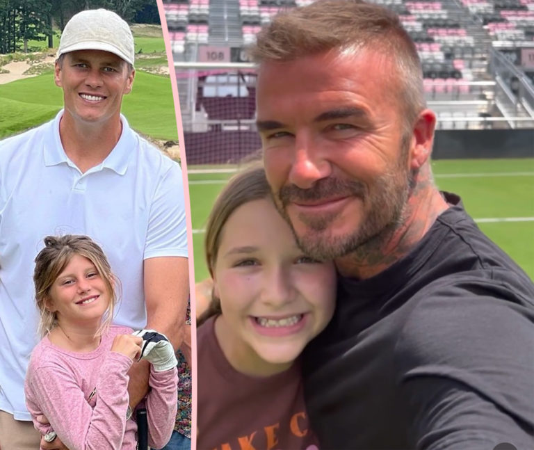 Aww! Tom Brady & David Beckham Enjoy A Daddy-Daughter Playdate! - Perez ...