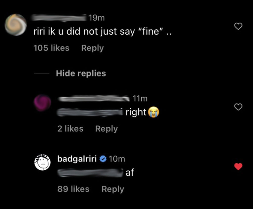 Rihanna Claps Back HARD At Fans Who Called Her Out For Referring To Her ...
