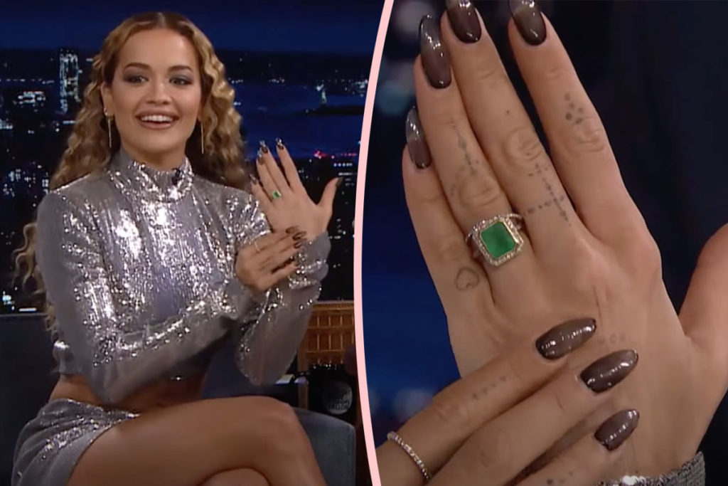 Rita Ora Debuts Emerald Wedding Ring For 1st Time After Secretly Marrying Taika Waititi! LOOK ...