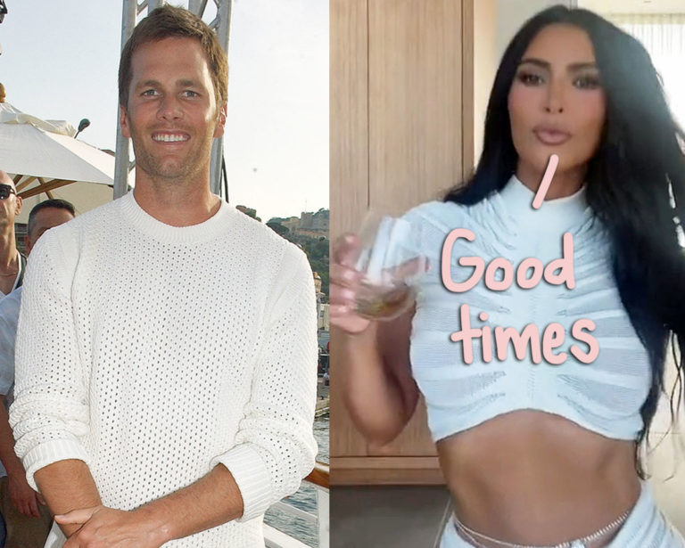 Kim Kardashian Did A WHOLE LOTTA SHOTS & Got 'Super Flirty' With Tom Brady At 4th Of July Party ...