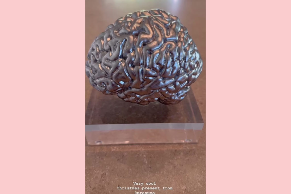 Kim Kardashian Was Gifted A 3D Sculpture Of Her Brain! LOOK! - Perez Hilton