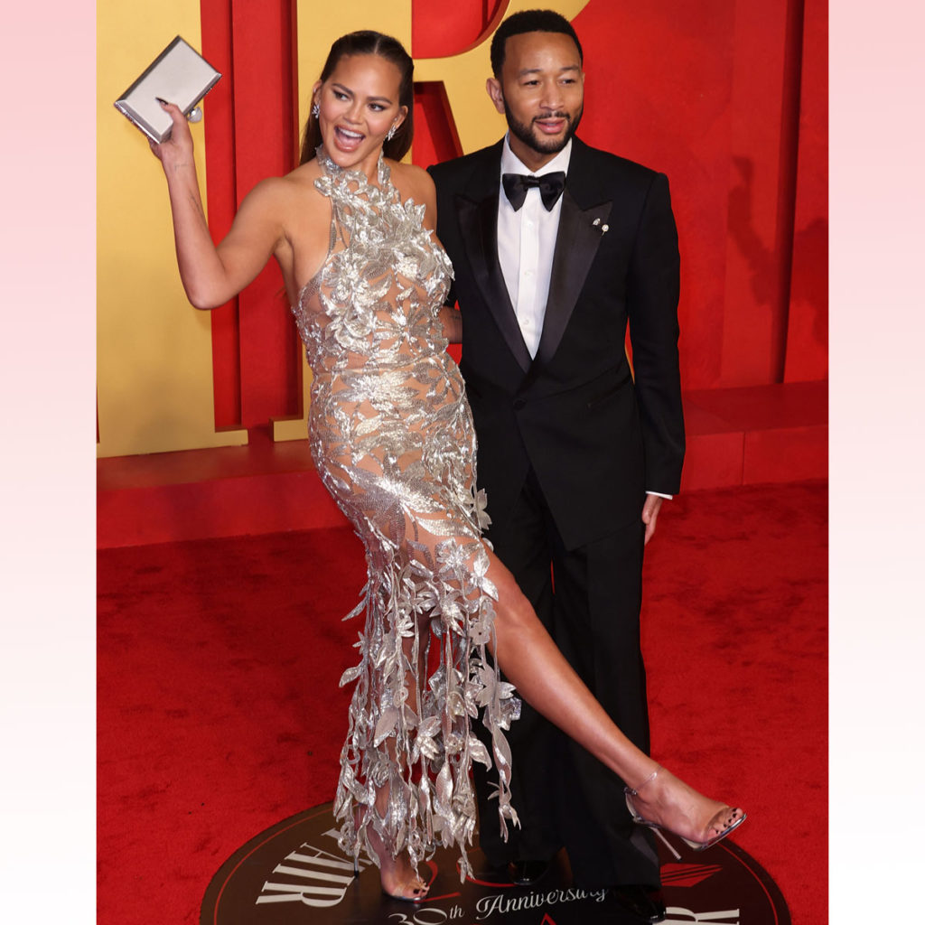 Chrissy Teigen Points Out Her ‘boob Lift Scars In Sheer Oscars Party