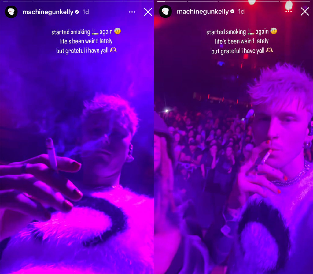 Machine Gun Kelly Started Smoking Again Amid Megan Fox Relationship ...