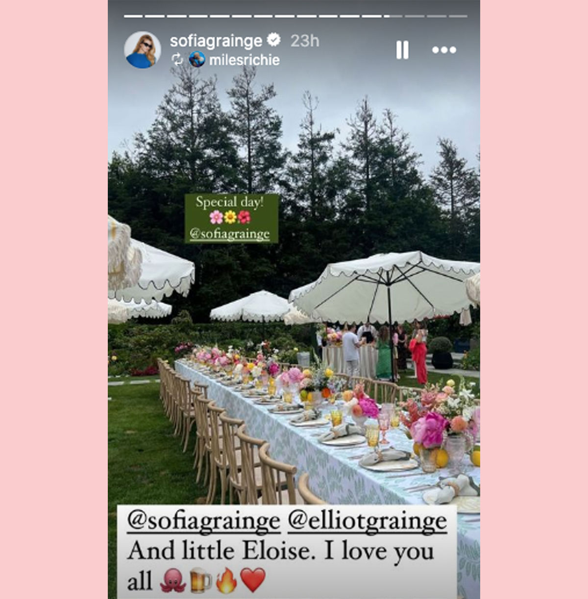 Sofia Richie Celebrates Newborn Daughter Eloise With Stunning Backyard ...