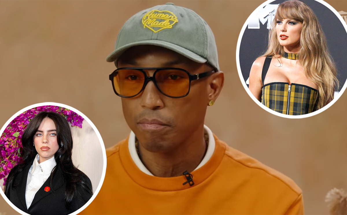 Pharrell Williams Slammed For ‘Out Of Touch’ Comment Blasting Celebs Like Taylor Swift & Billie ...