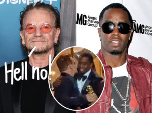 Bono REJECTS Kiss From Diddy In Resurfaced Video! It’s So Cringe ...