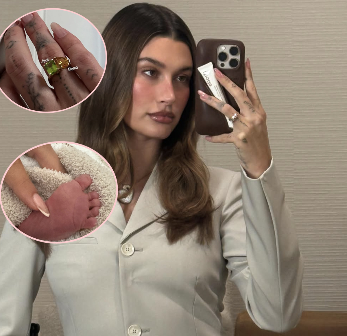 Hailey Bieber Shows Off Special Birthstone Ring For 'Jack' & 'Mama ...