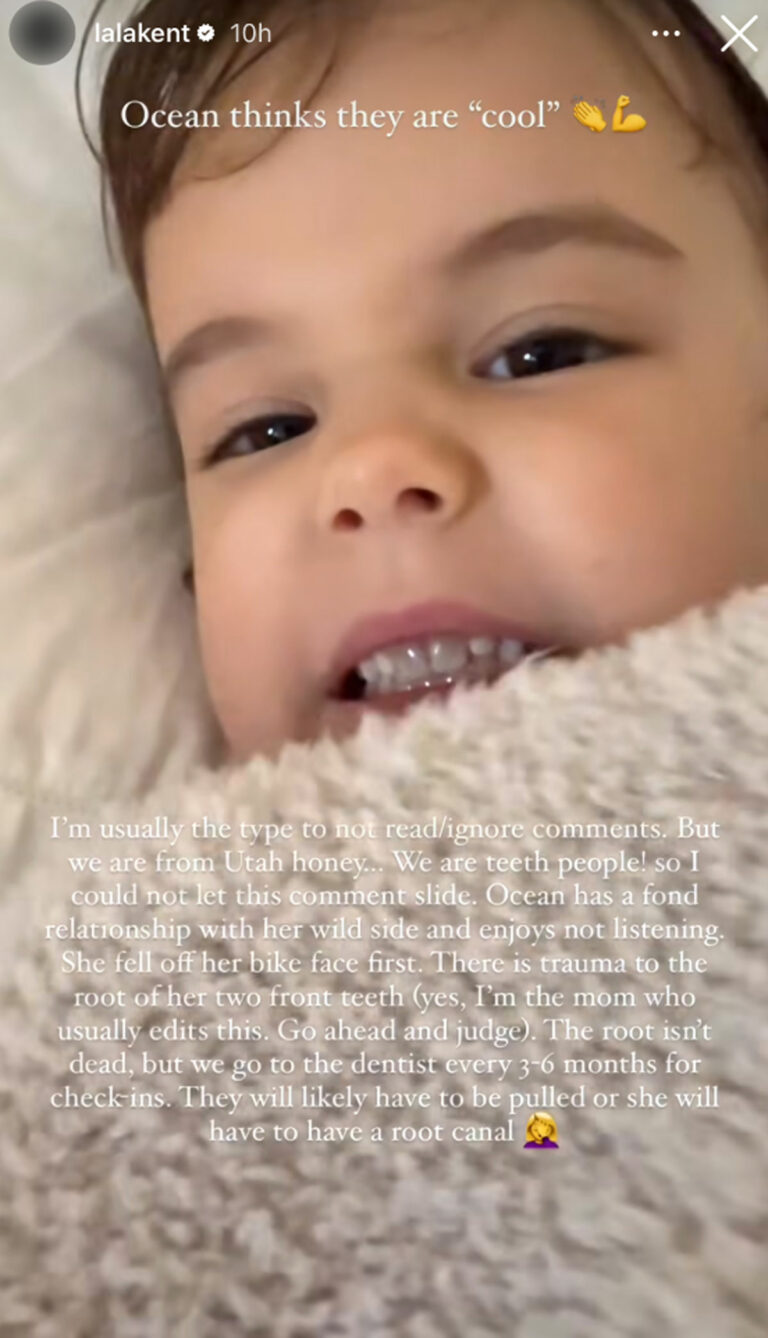 WTF! Lala Kent Shares She's Been Editing Daughter Ocean’s Teeth In ...