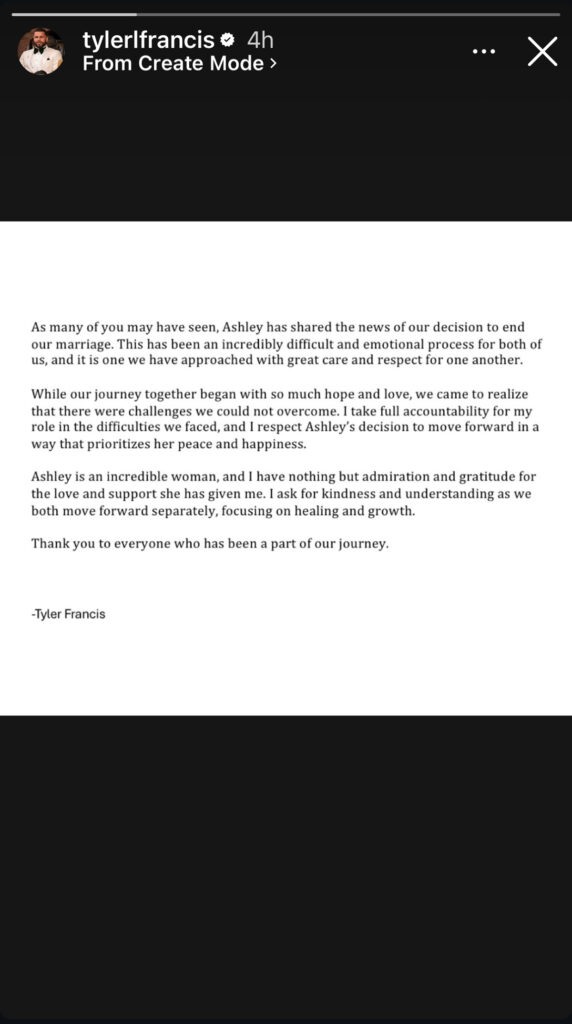 Love Is Blind Star Tyler Francis Breaks Silence On Divorce - Ashley ...