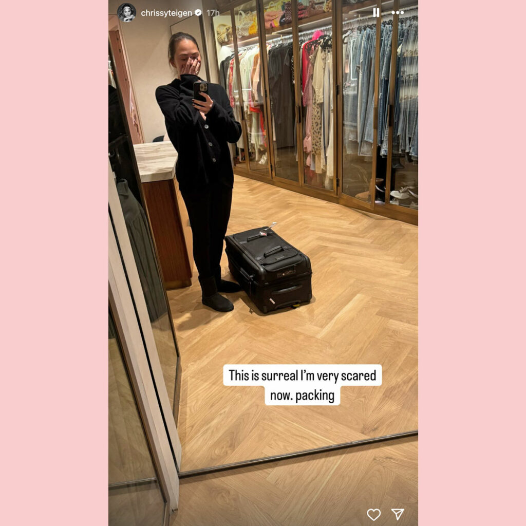 Chrissy Teigen Shares Harrowing Photos Of Family's Evacuation Amid LA ...