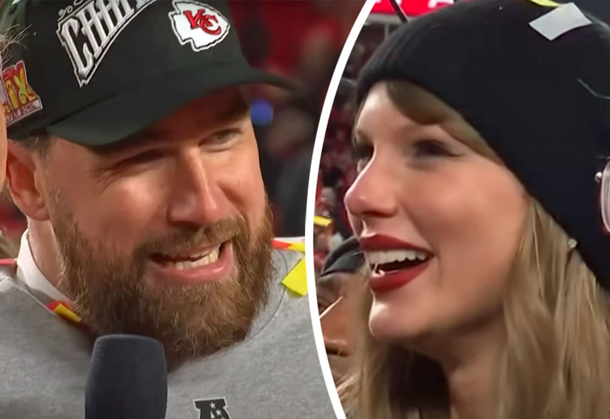 Taylor Swift & Travis Kelce Show Off Tons Of PDA While Celebrating ...