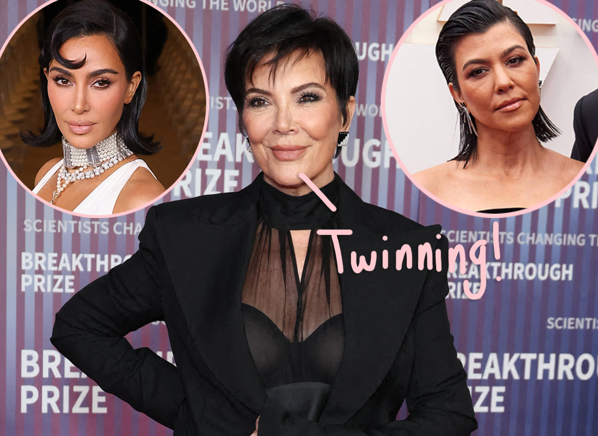 Kris Jenner Looks So Much Like Daughters Kim & Kourtney Kardashian With New Hairdo! - Perez Hilton