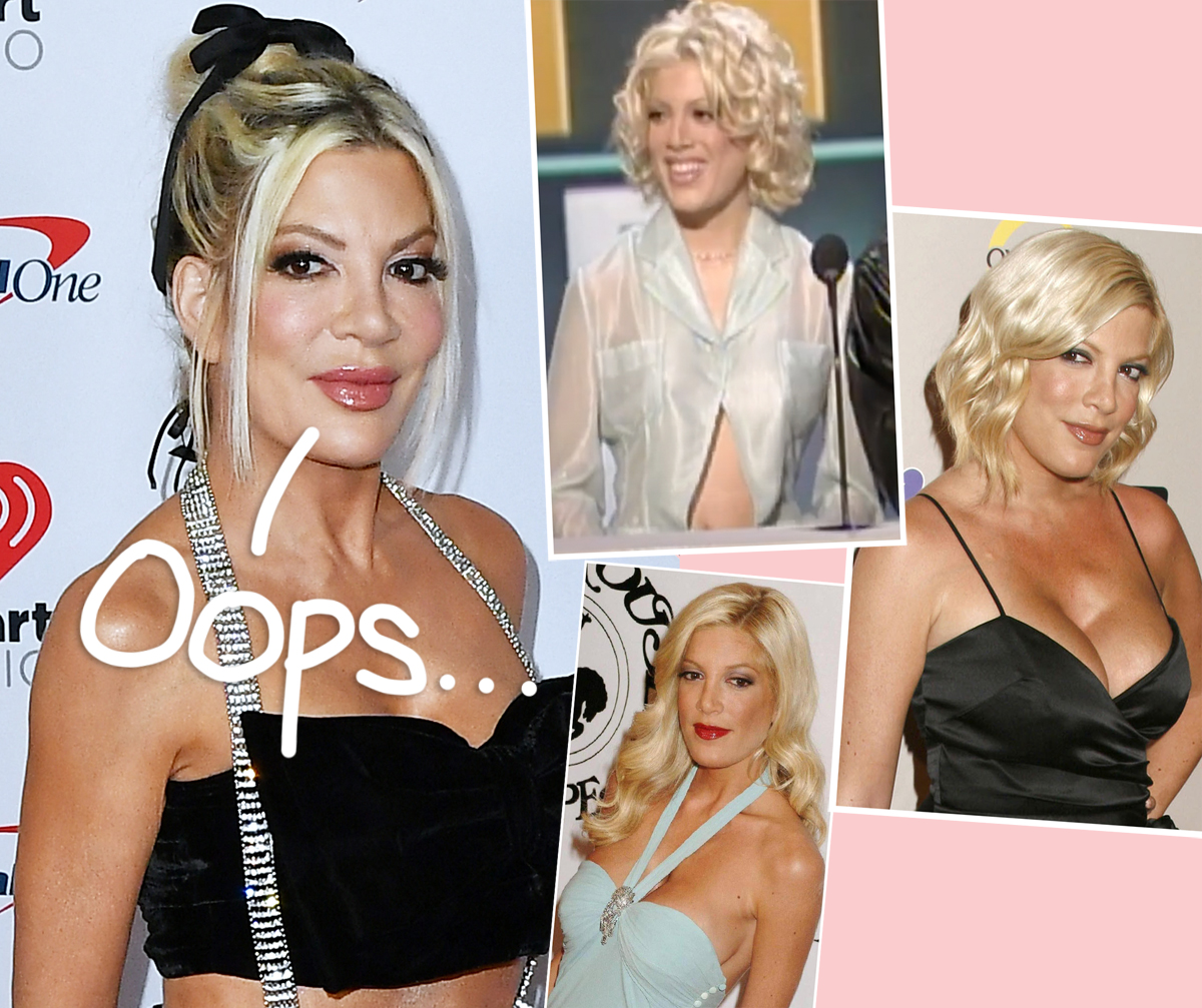 Tori Spelling Recalls OMG 'Nip Slip' At Awards Show Years Ago - RIGHT After Getting Boob Job ...