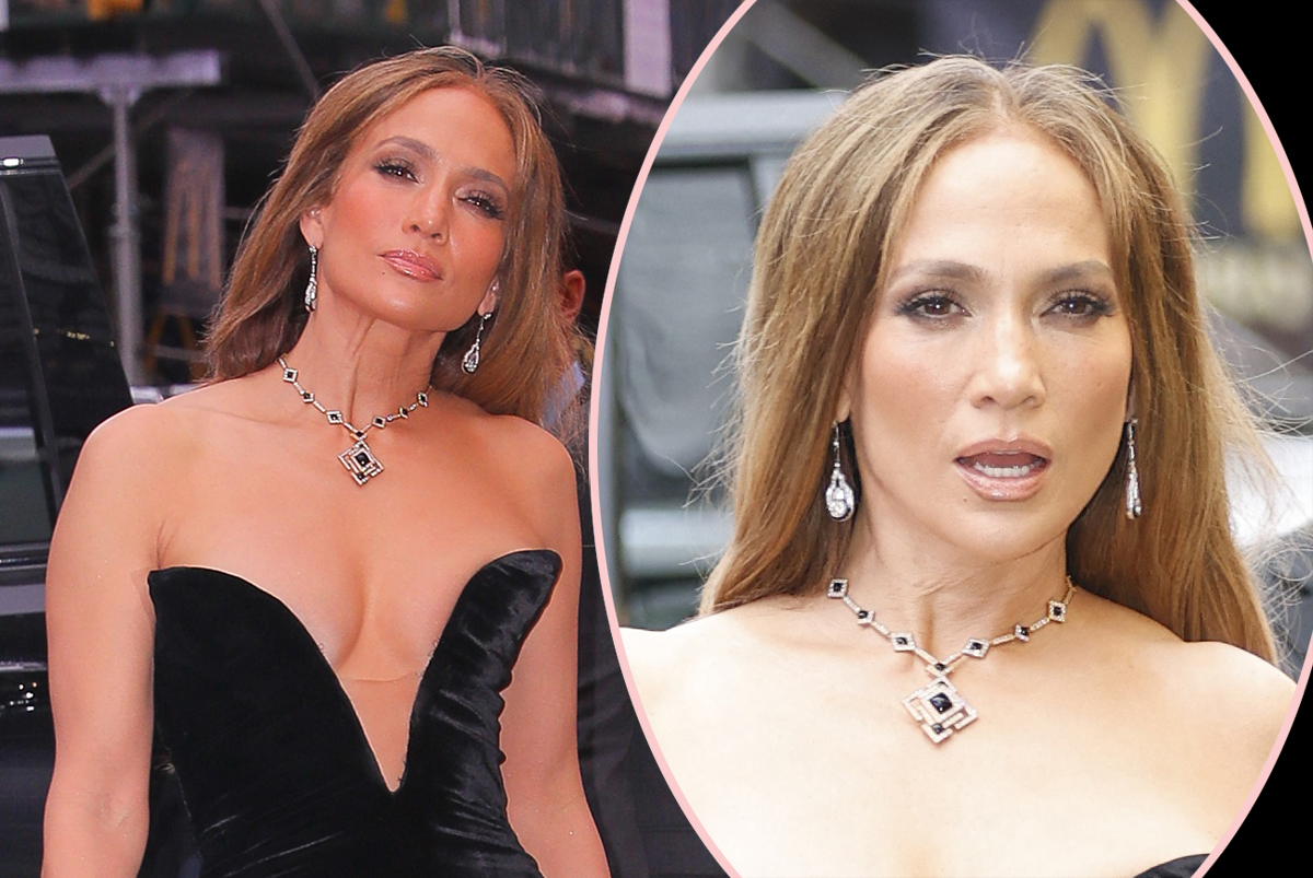 Jennifer Lopez's Amazing Dress Slips In Embarrassing Wardrobe Malfunction In NYC! - Perez Hilton