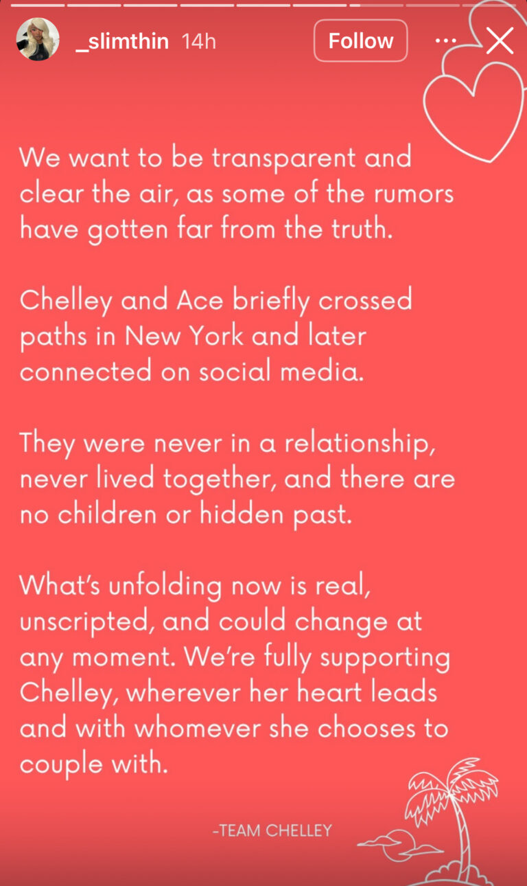 Love Island USA Star Chelley’s Team Addresses Rumors She Is Secretly ...
