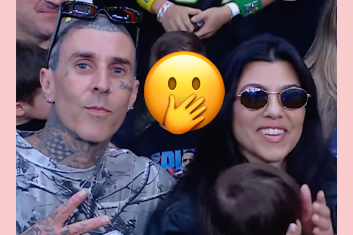 Kourtney Kardashian, Travis Barker, & Baby Rocky Booed By Massive Crowd ...