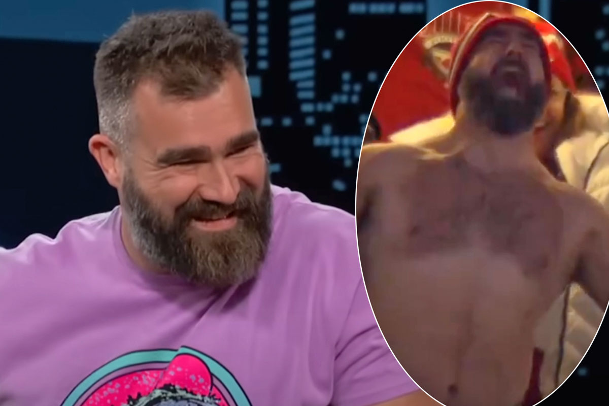 Slimmed Down Jason Kelce Strips Down To A Speedo For Charity! WATCH ...