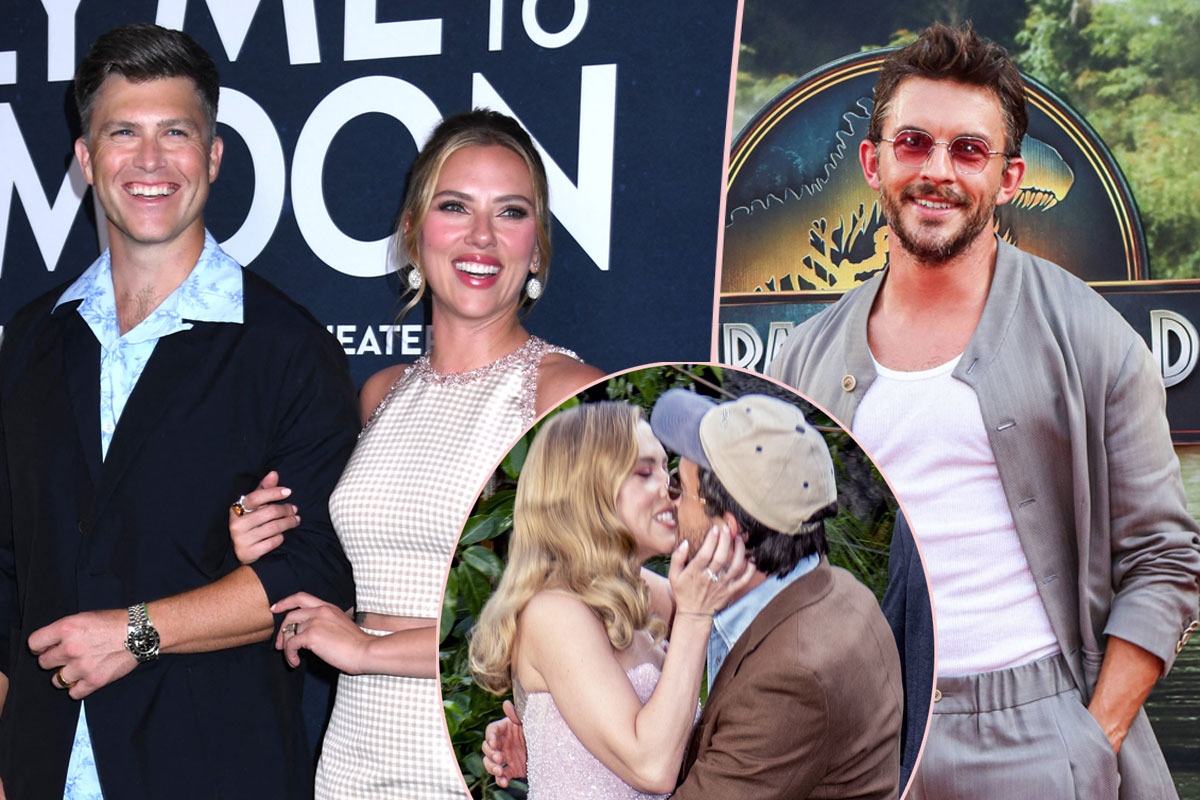 Colin Jost's HILARIOUS Reaction To Jonathan Bailey Kissing Scarlett ...