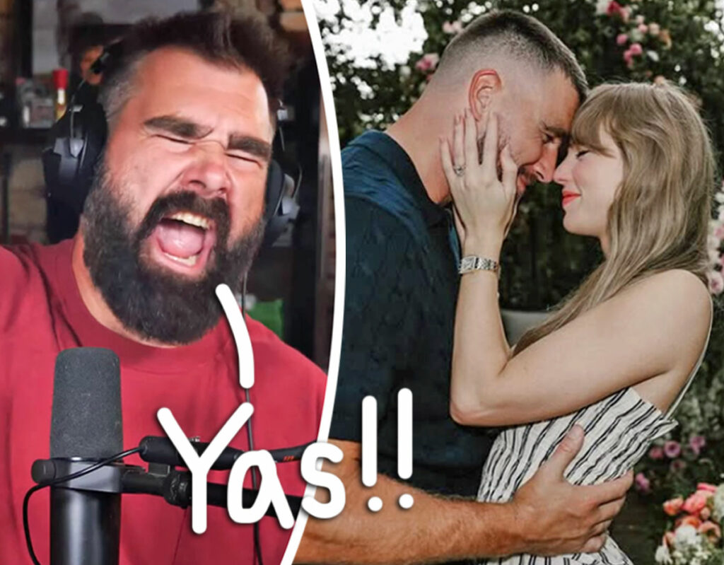 Jason Kelce Has The SWEETEST Reaction To Travis & Taylor Swift's ...