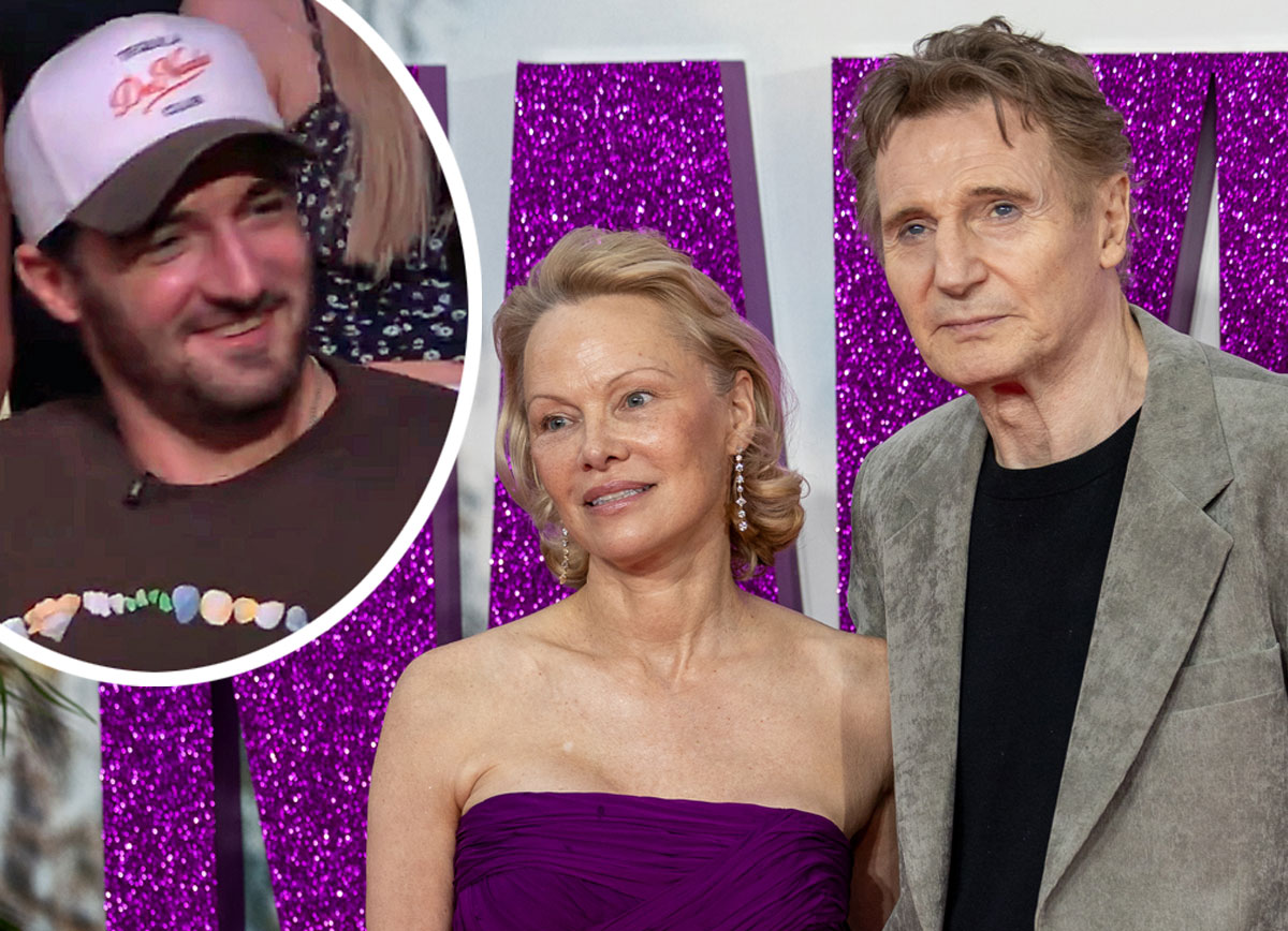 Liam Neeson & Son Daniel Show Support For Pamela Anderson In The ...