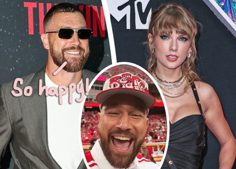 Travis Kelce Has The Biggest Smile EVER During First Outing With Taylor ...