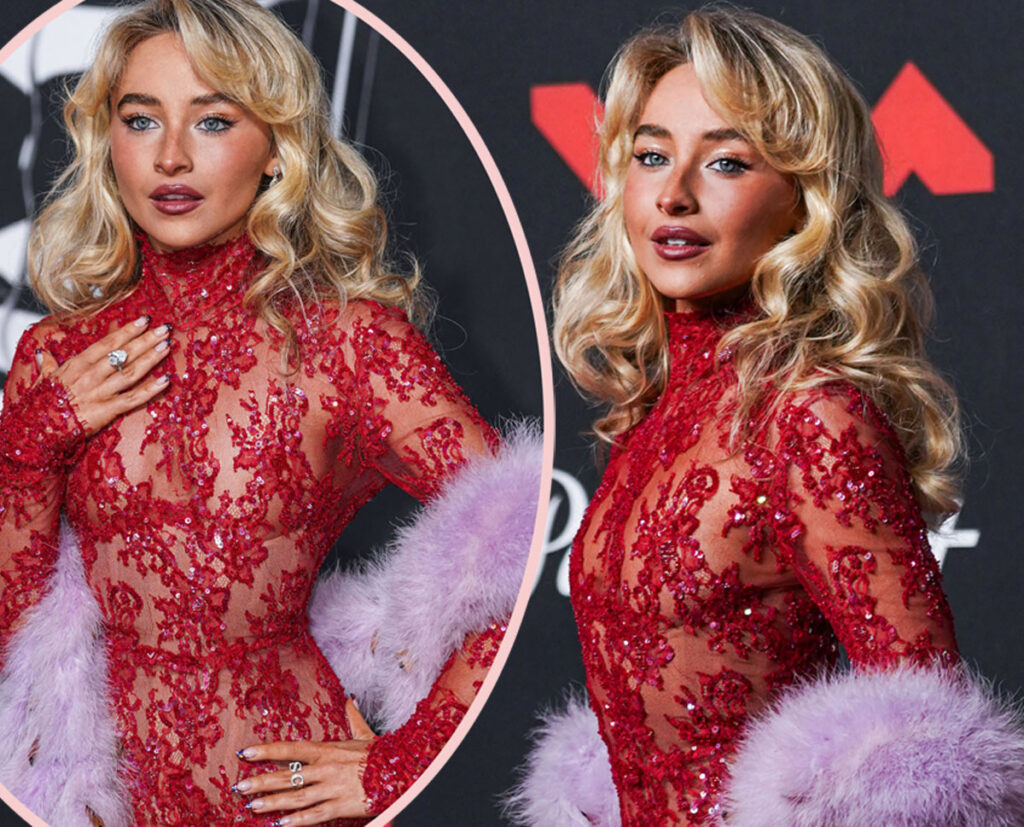 Sabrina Carpenter STUNS In Completely Sheer Dress At The VMAs! - Perez Hilton