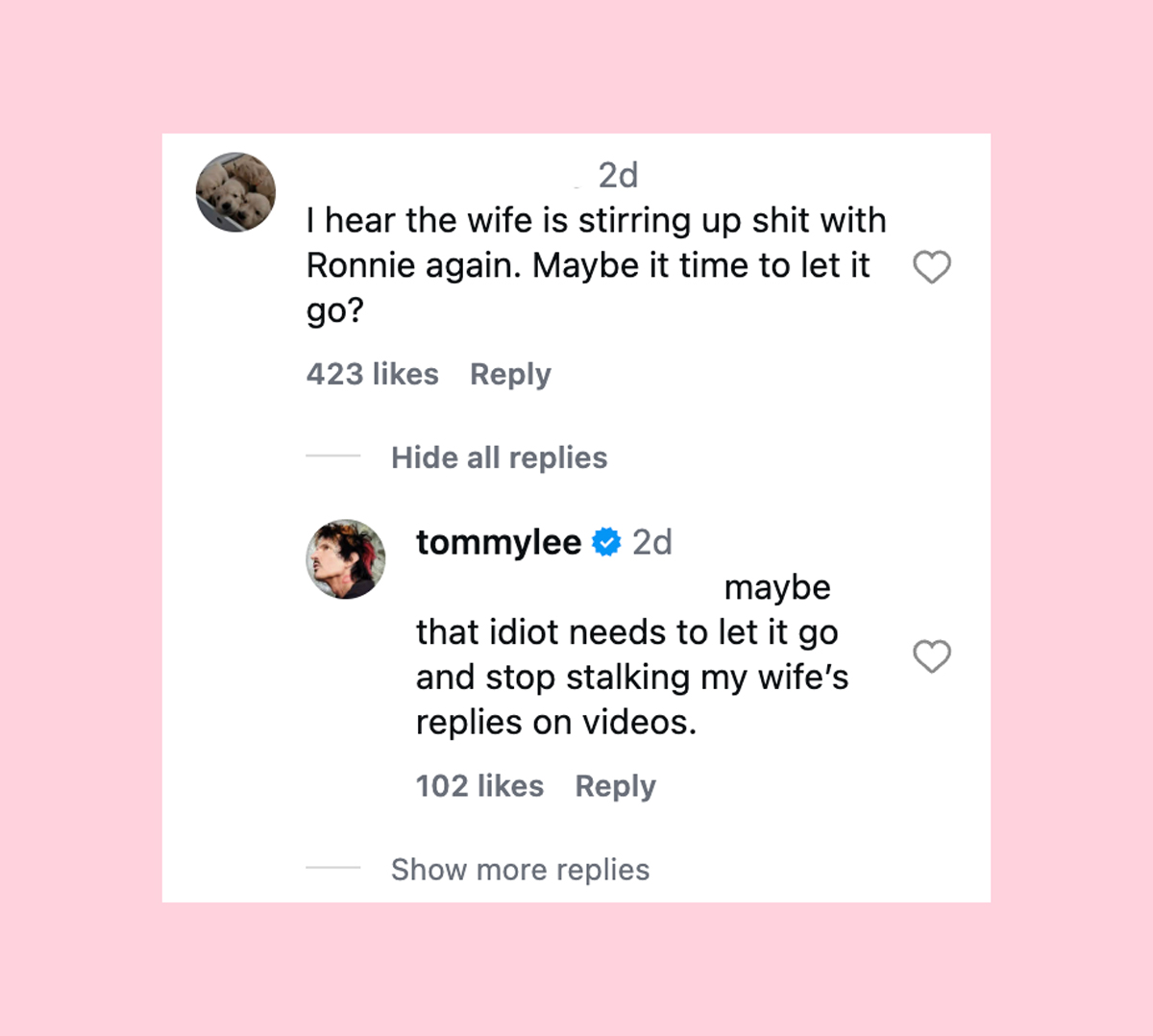 Tommy Lee Comes To Brittany Furlan's Defense Amid Ronnie Radke Scandal ...